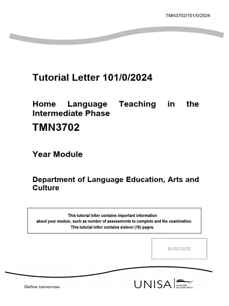 TMN3702 Tutorial Letter | PDF | Libraries | Educational Technology