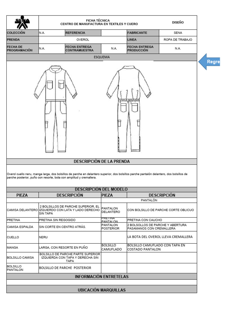 Plantilla Overol | PDF | Ropa | Moda