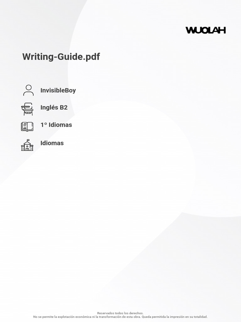 Wuolah Free Writing Guide | PDF | Ensayos | Lingüística