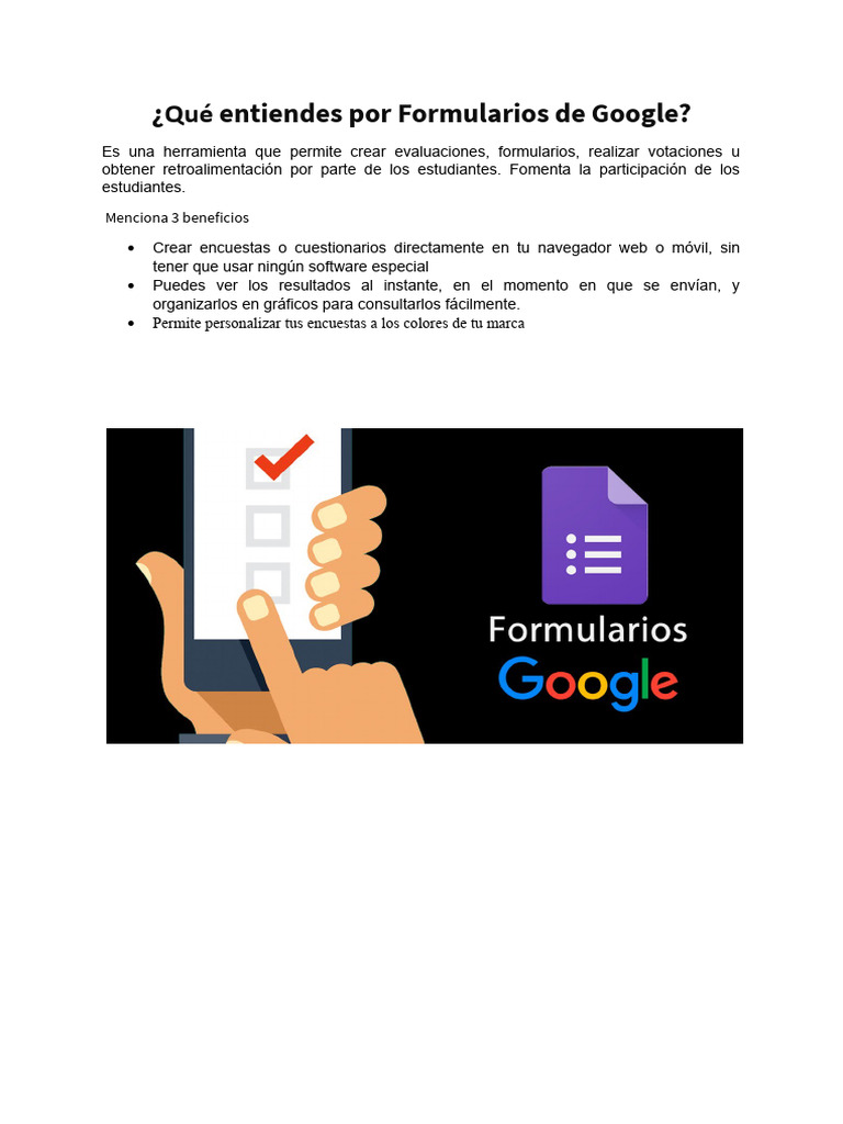 Qué Entiendes Por Formularios de Google | PDF