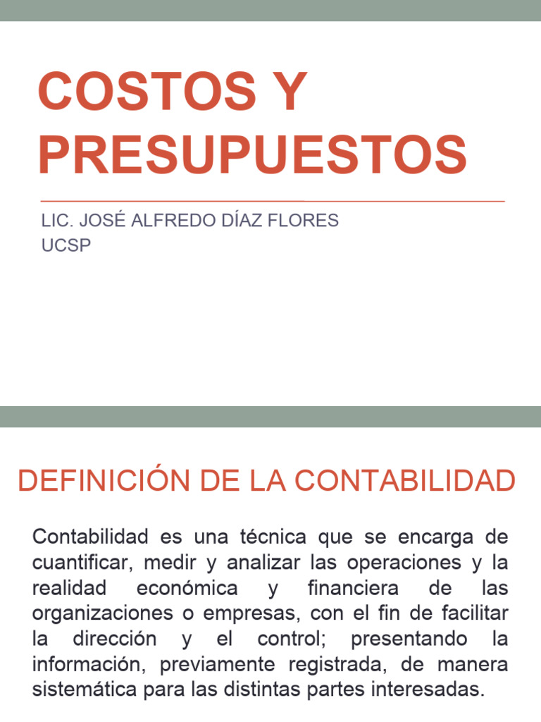 Costos y Presupuestos | PDF