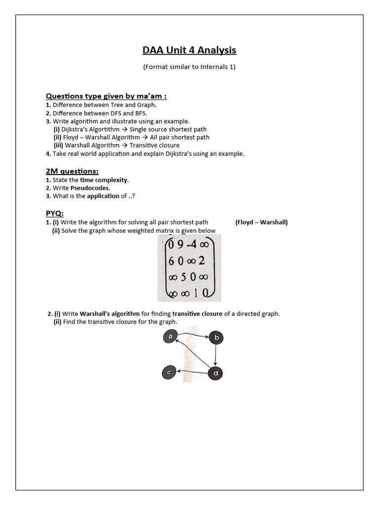 DAA Unit 4 Analysis | PDF