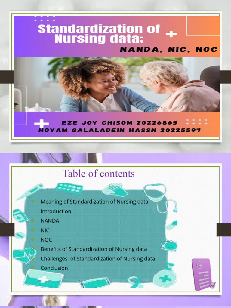 Group 19-Standardization of Nursing Data. | PDF | Self-Improvement ...