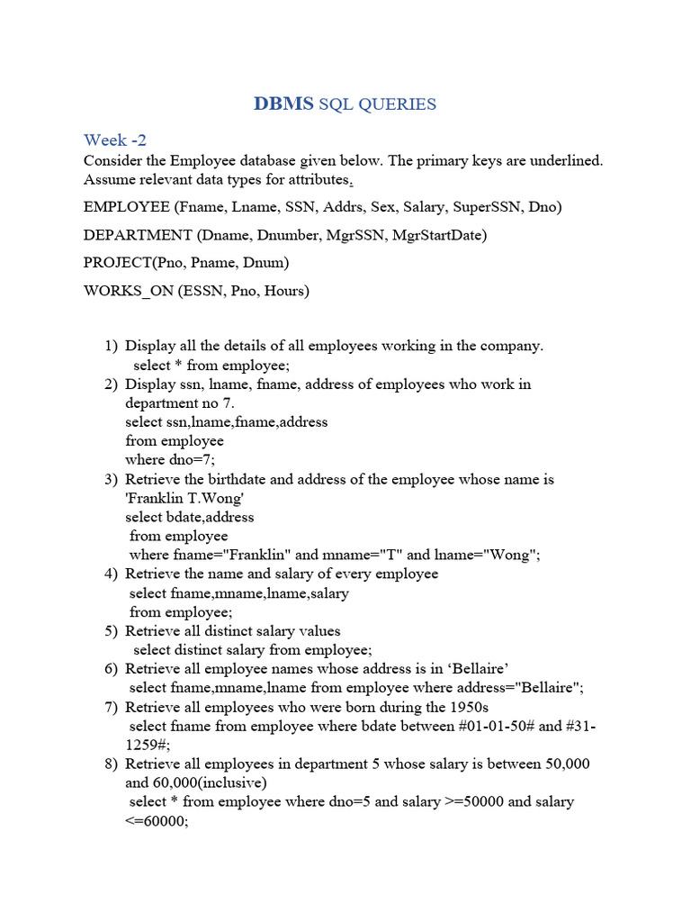 Dbms Lab-1 | PDF | Table (Database) | Information Retrieval Dbms Lab-1 | PDF | Table (Database) | Information Retrieval