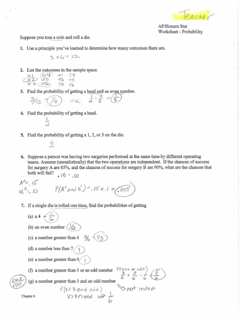 Prob Practice WKST | PDF