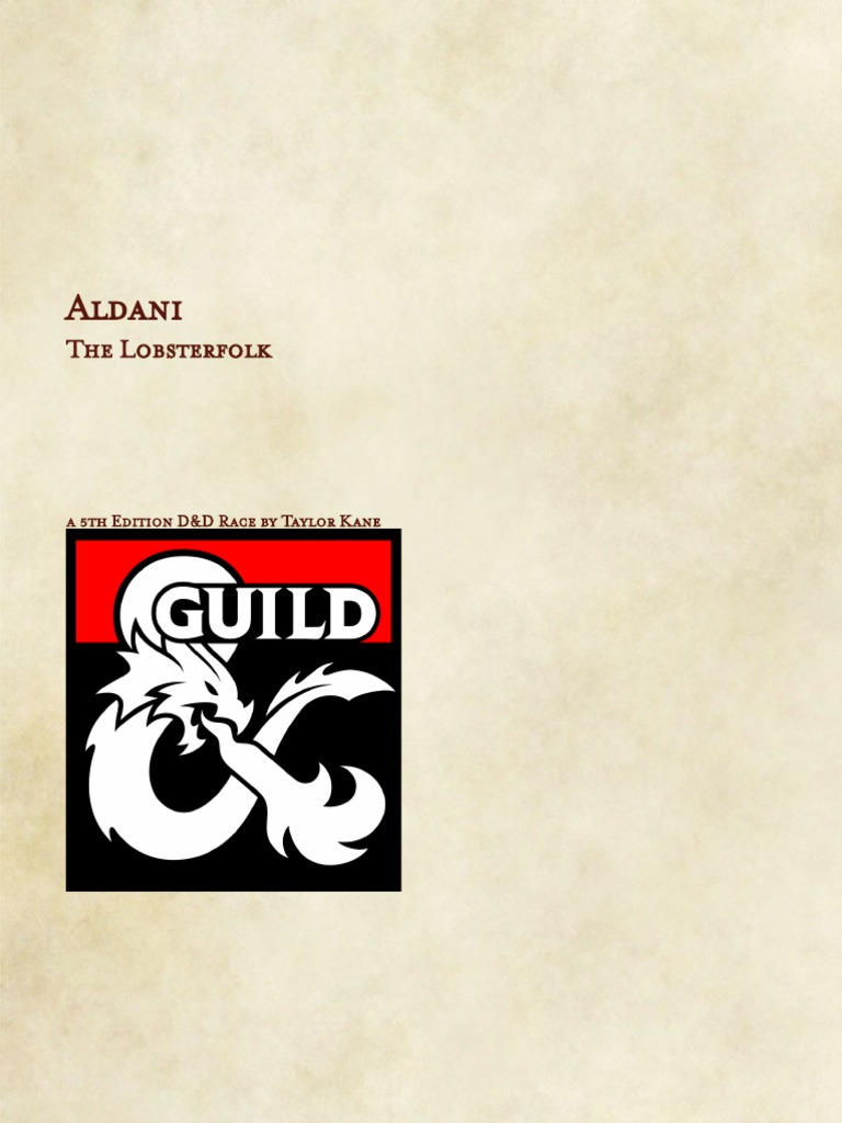 506222-Aldani Race v1.0 | PDF | Wizards Of The Coast | Dungeons & Dragons