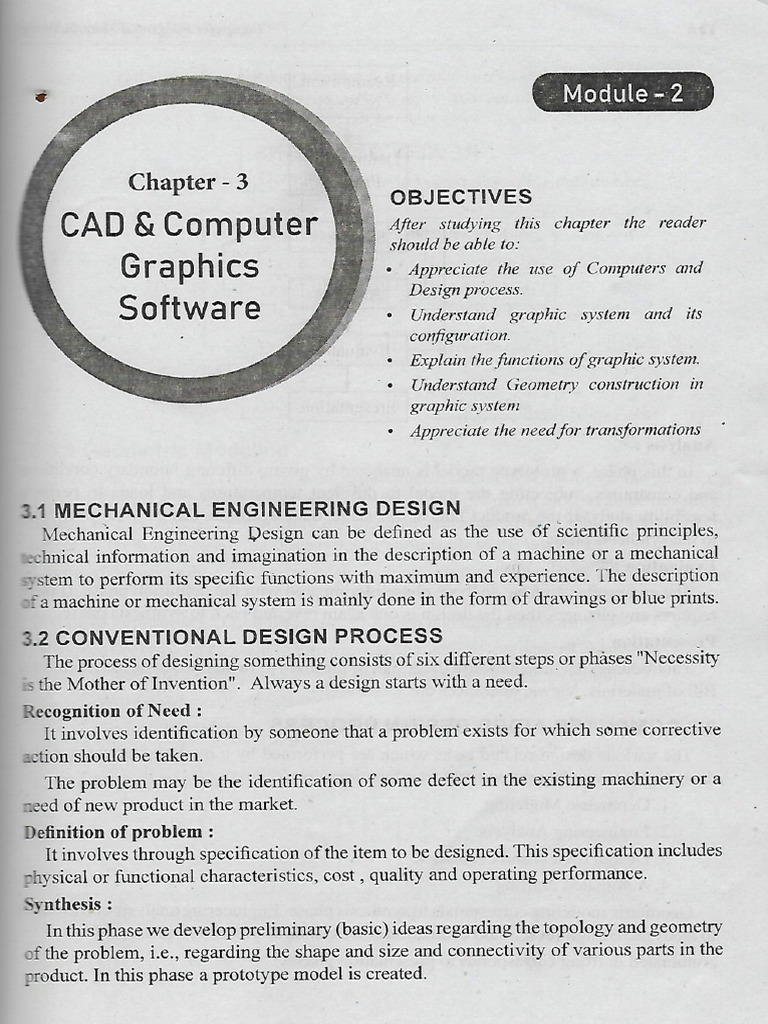 MOD2.1 CAD and Computer Graphics Software Textbook | PDF