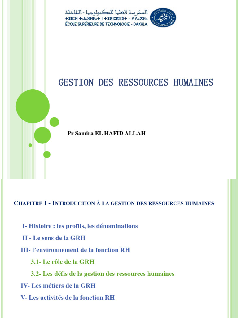 Gestion Des Ressources Humaines | PDF | Gestion des ressources humaines ...