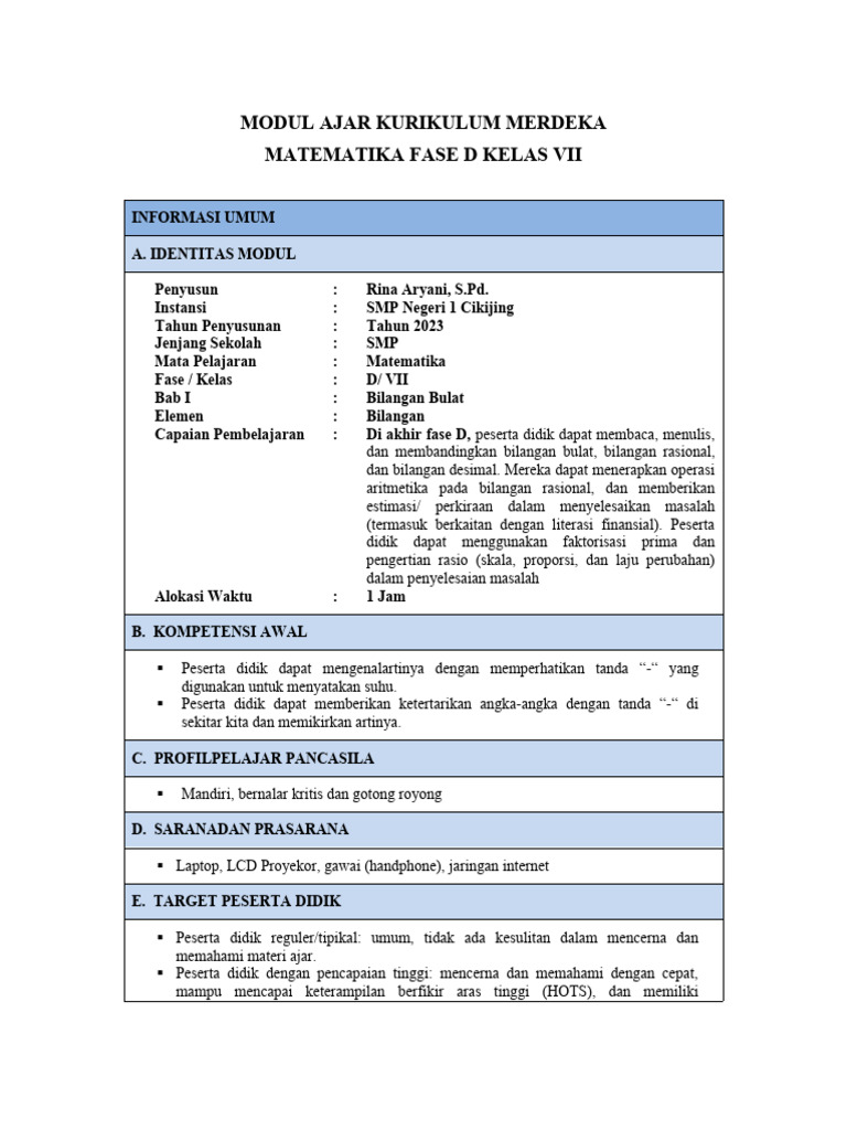 Modul Ajar Bab 1 | PDF | Ilmu Sosial | Seni