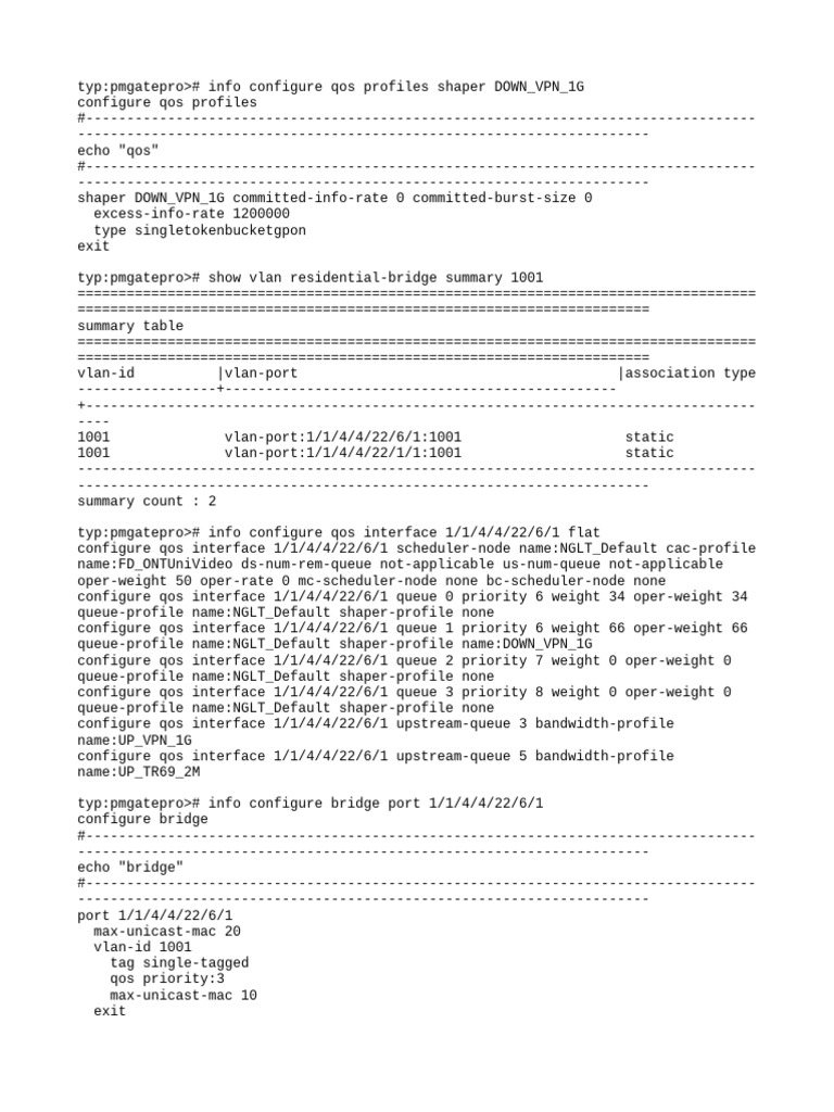 Khai Bao ONT Bang Thong 1G | PDF | Quality Of Service | Wide Area Network