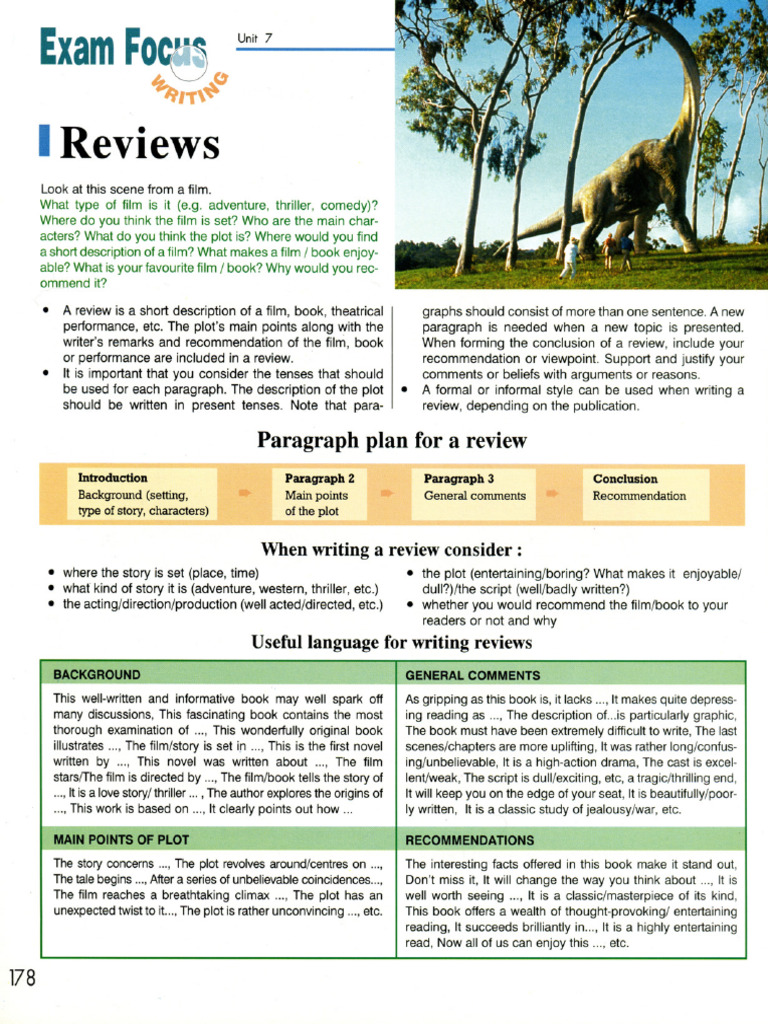 b2 Writing Reviews | PDF
