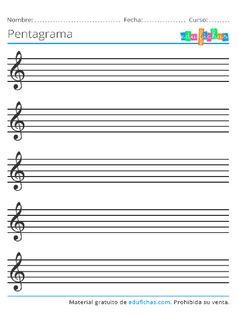 Pentagramas Clave Sol | PDF