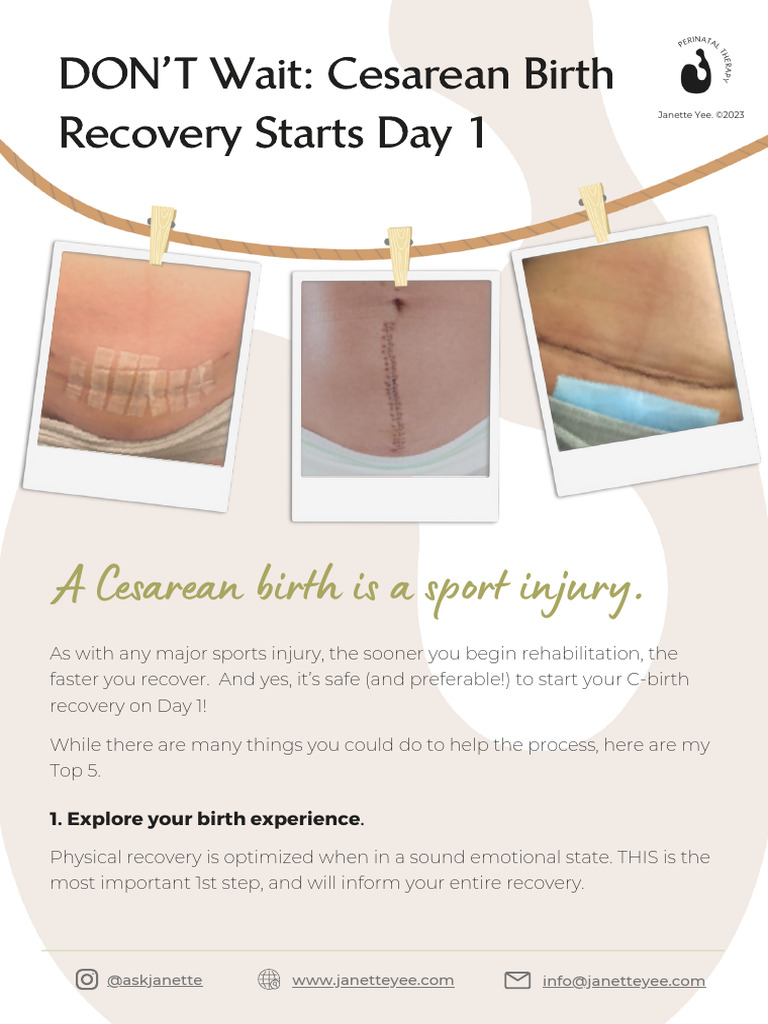 C Section Recovery Pdf Caesarean Section Massage