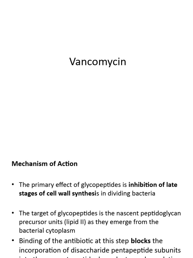 Vancomycin | PDF | Staphylococcus Aureus | Methicillin Resistant Staphylococcus Aureus