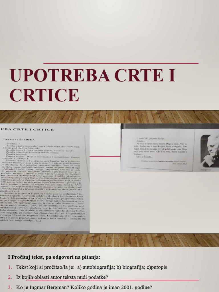 Upotreba Crte I Crtice | PDF