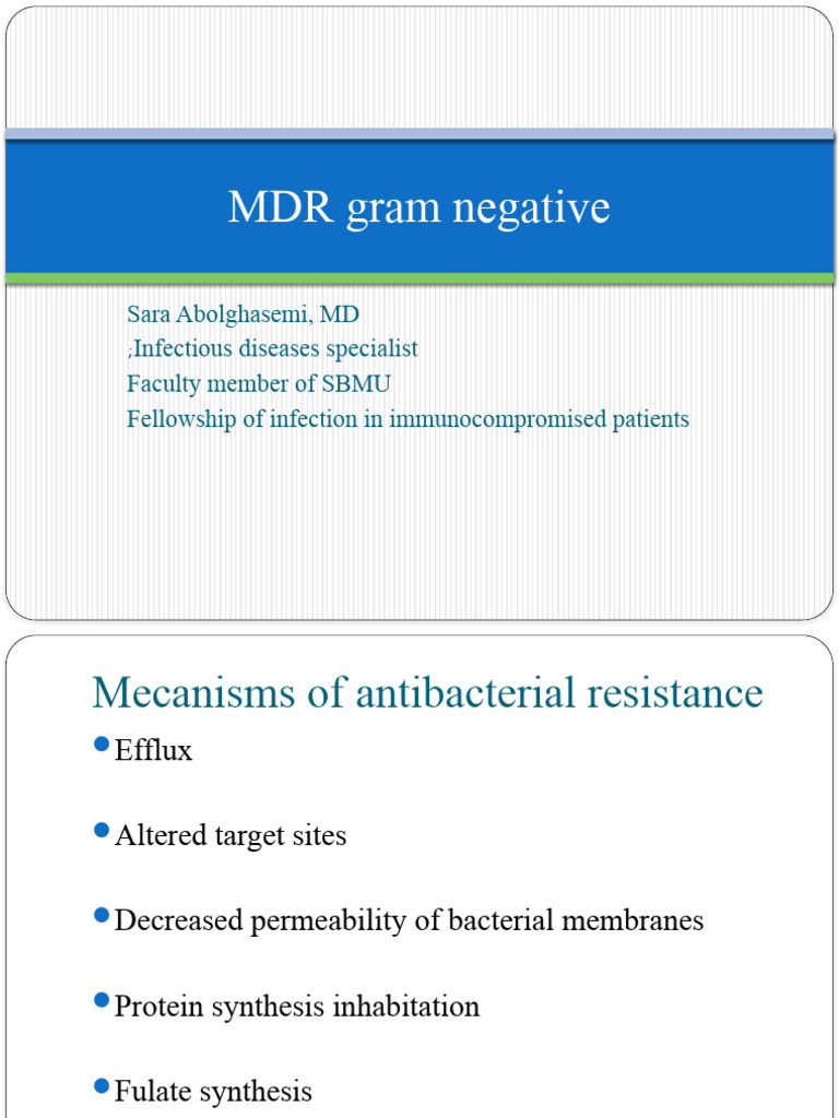 Gram Negative Bacterial Resistance | PDF | Beta Lactamase | Antibiotics