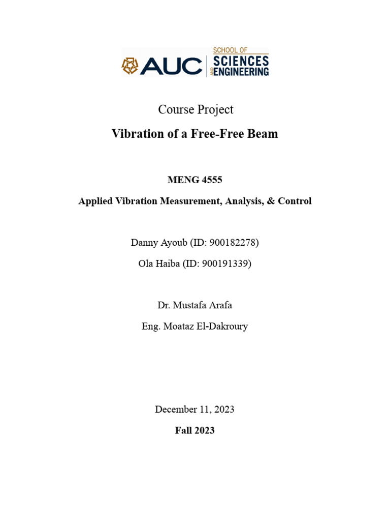 Vibrations Ss | PDF | Beam (Structure) | Continuum Mechanics