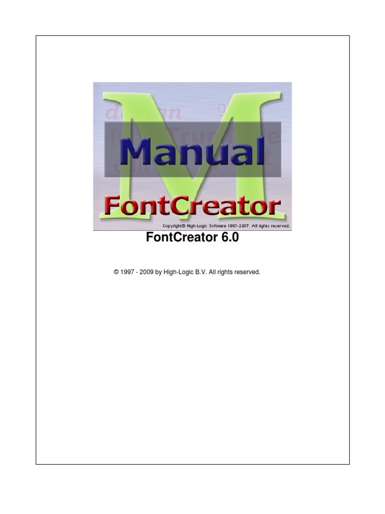 Font Creator Manual | PDF | Typefaces | File Format