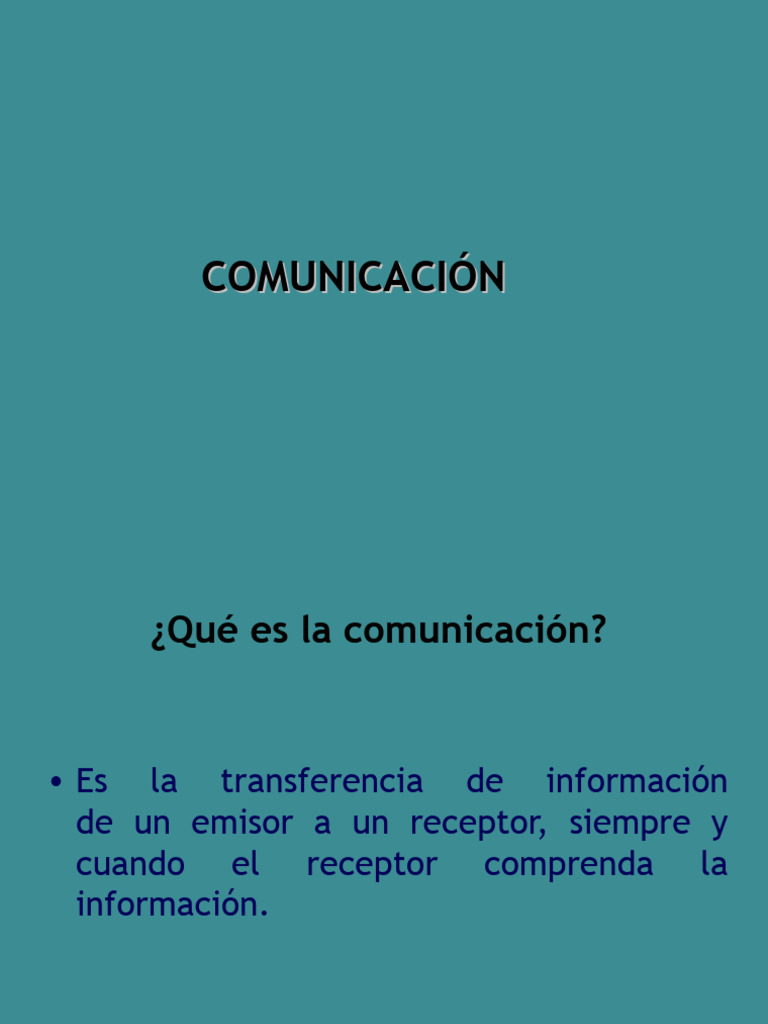 La Comunicación | PDF | Comunicación | Ciencia cognitiva