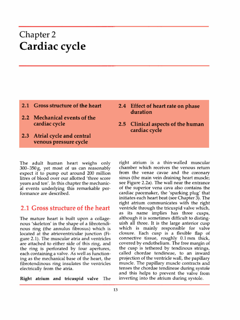 Chapter 2 - Cardiac Cycle - 1991 - An Introduction To Cardiovascular ...