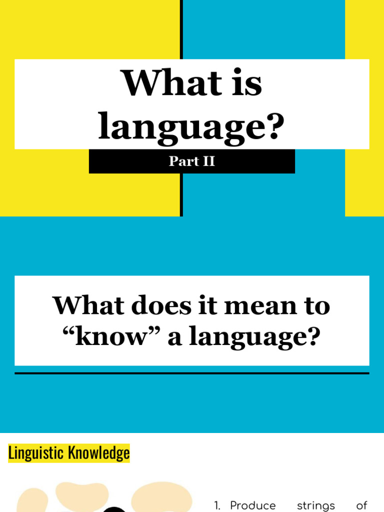 What Is Language | PDF