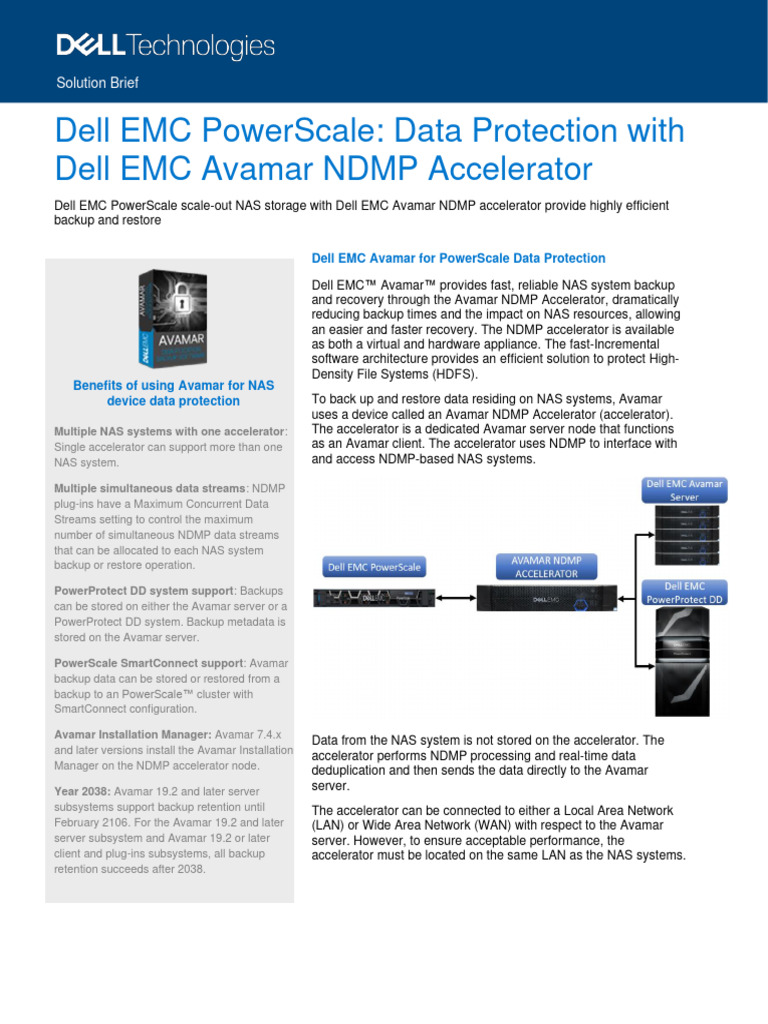 h18456 Dell Emc Powerscale Data Protection With Avamar NDMP Accelerator ...