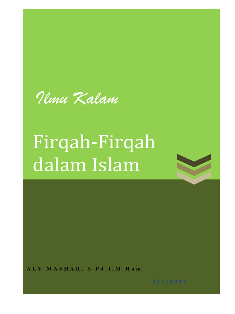 Diktat Kalam Firqah Kalam Klasik Aly Mashar 2022 | PDF | Sejarah | Agama & Spiritualitas