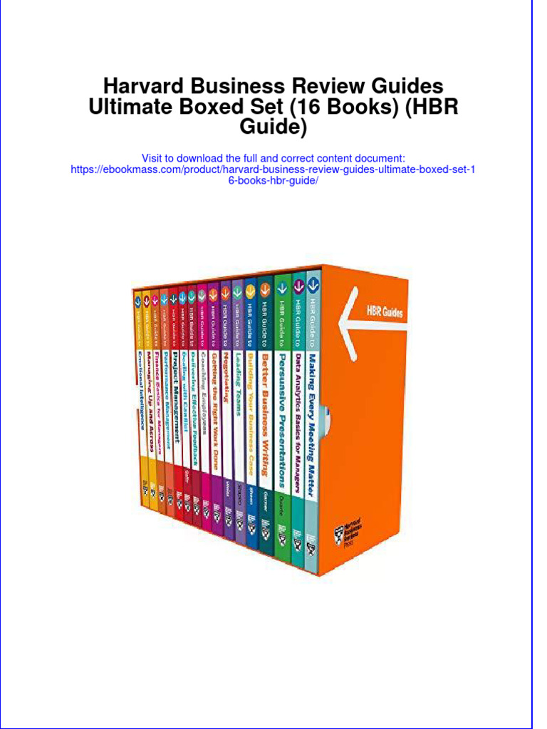EBook Harvard Business Review Guides Ultimate Boxed Set 16 Books HBR ... EBook Harvard Business Review Guides Ultimate Boxed Set 16 Books HBR ...
