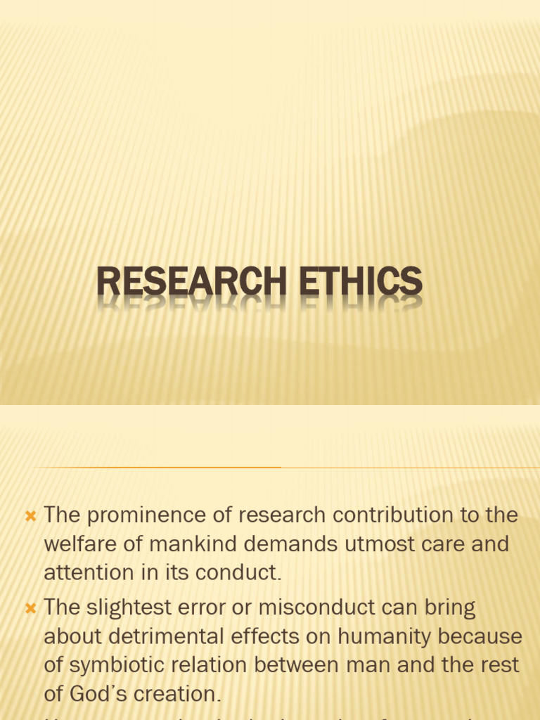 Lecture 5 RESEARCH ETHICS | PDF | Experiment | Risk