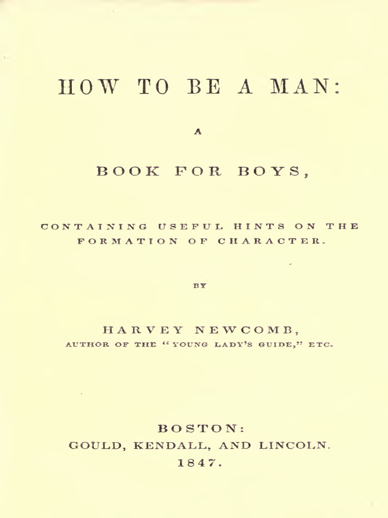 How To Be A Man-A Book For Boys 1847 | PDF | Obedience (Human Behavior ...