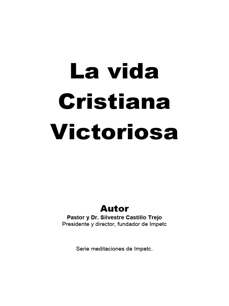 La-Vida-Cristiana-Victoriosa Estudio | PDF | Cristo (título) | Jesús