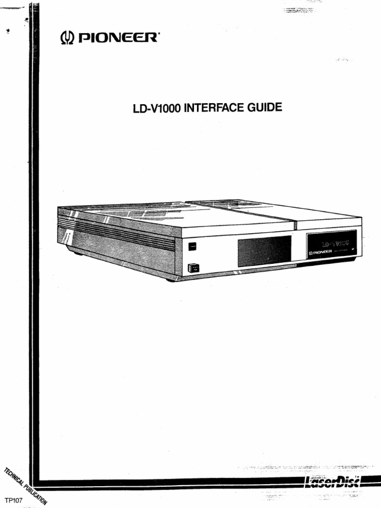 Pioneer LD-V1000 Interface Guide | PDF