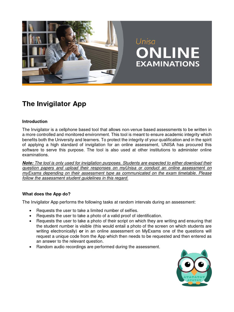 Invigilator App: Secure Online Exam Tool | PDF | Mobile App | Identity ...