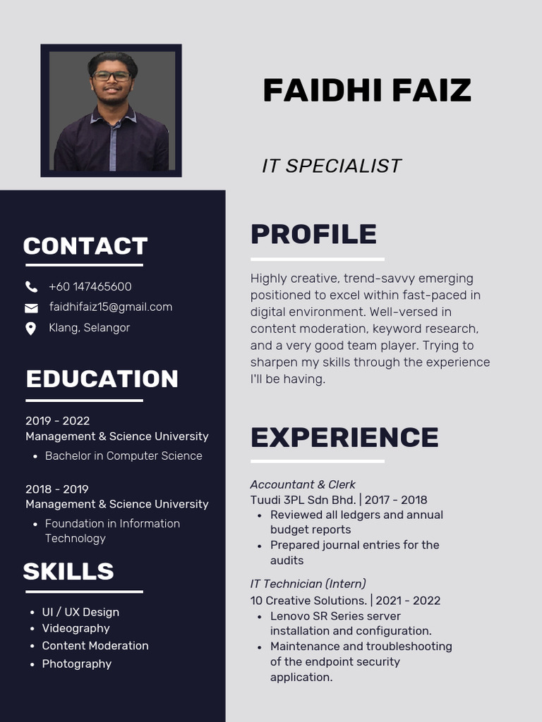 RESUME Faidhi Faiz | PDF