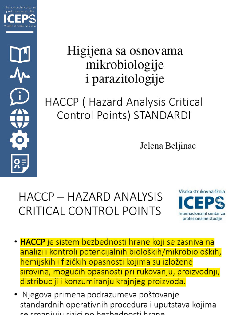 7HACCP (Hazard Analysis Critical Control Points) Standardni - Beljinac ...