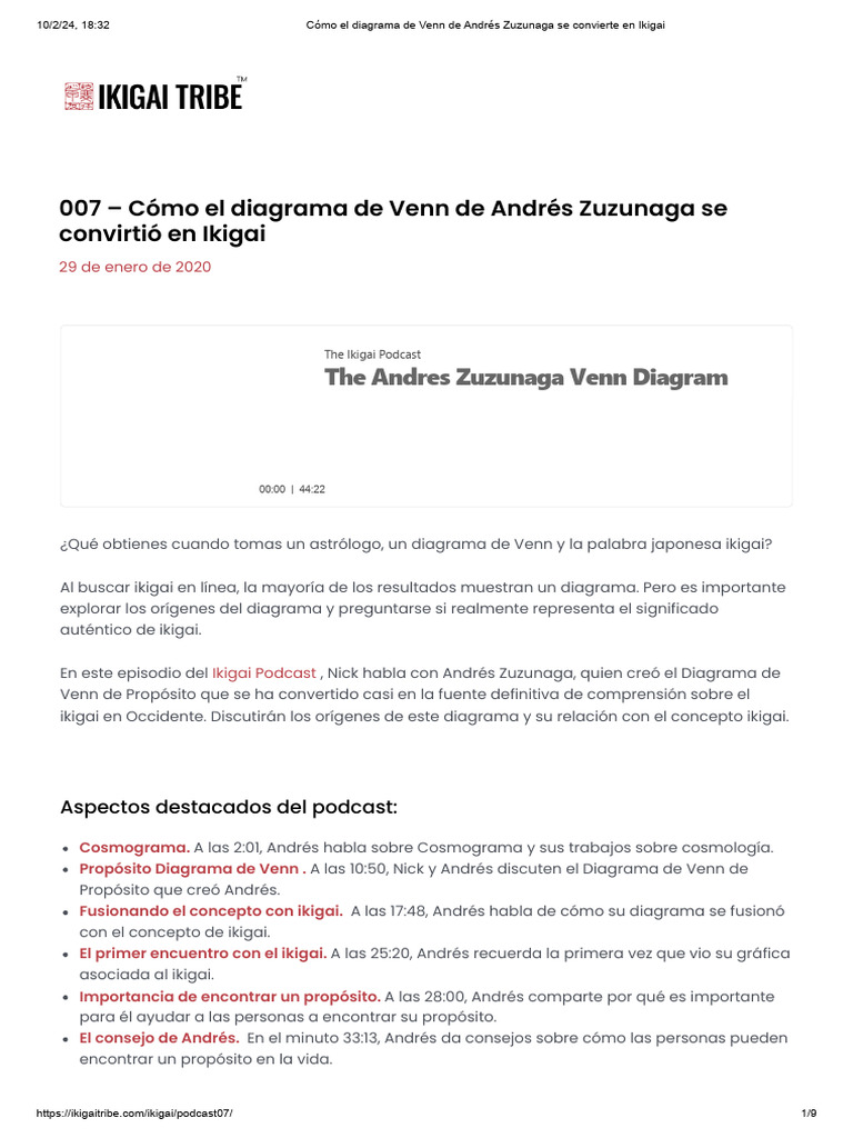 Cómo El Diagrama de Venn de Andrés Zuzunaga Se Convierte en Ikigai ... Cómo El Diagrama de Venn de Andrés Zuzunaga Se Convierte en Ikigai ...