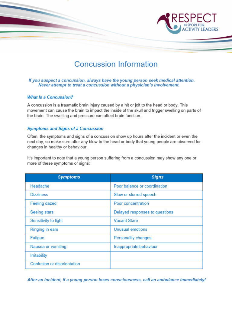 Concussions2019-En | PDF | Concussion | Clinical Medicine