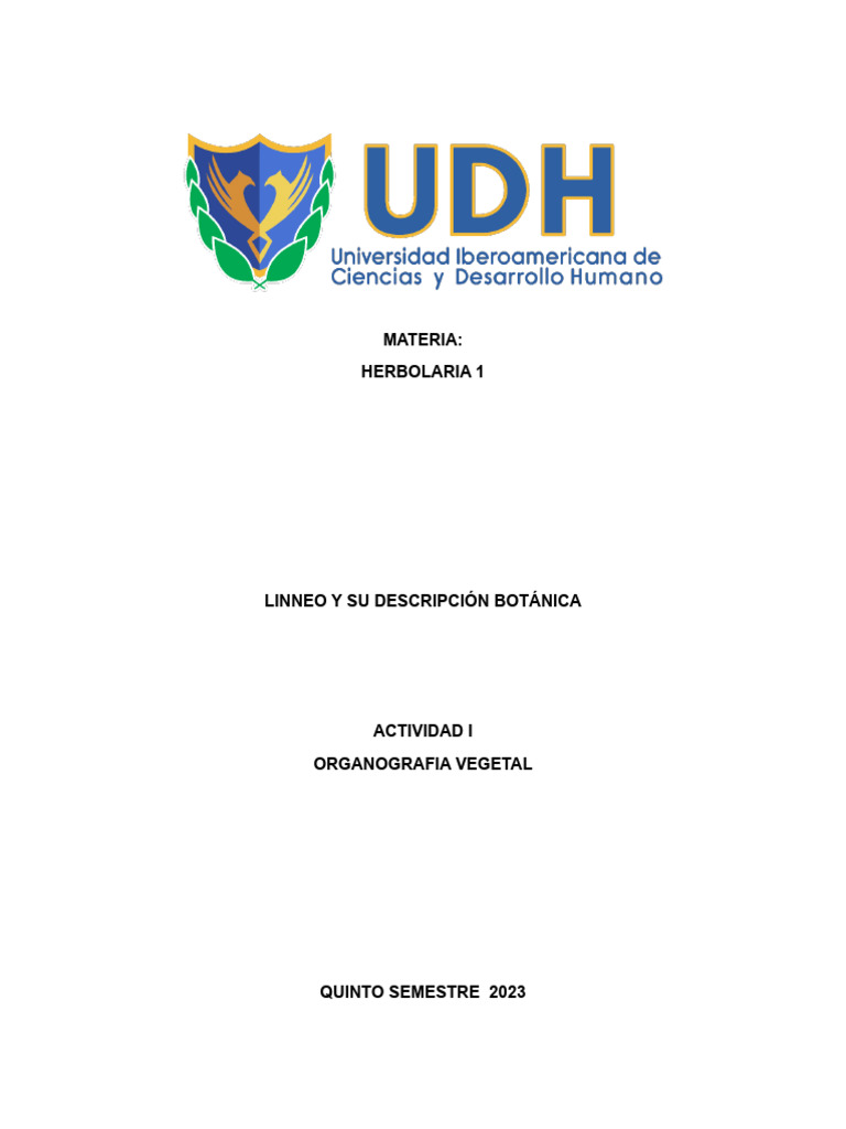 Linneo y Su Descripción Botánica | PDF