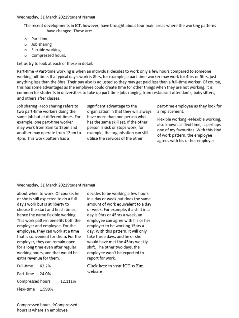 Work Patterns 3 | PDF | Employment | Industrial Relations