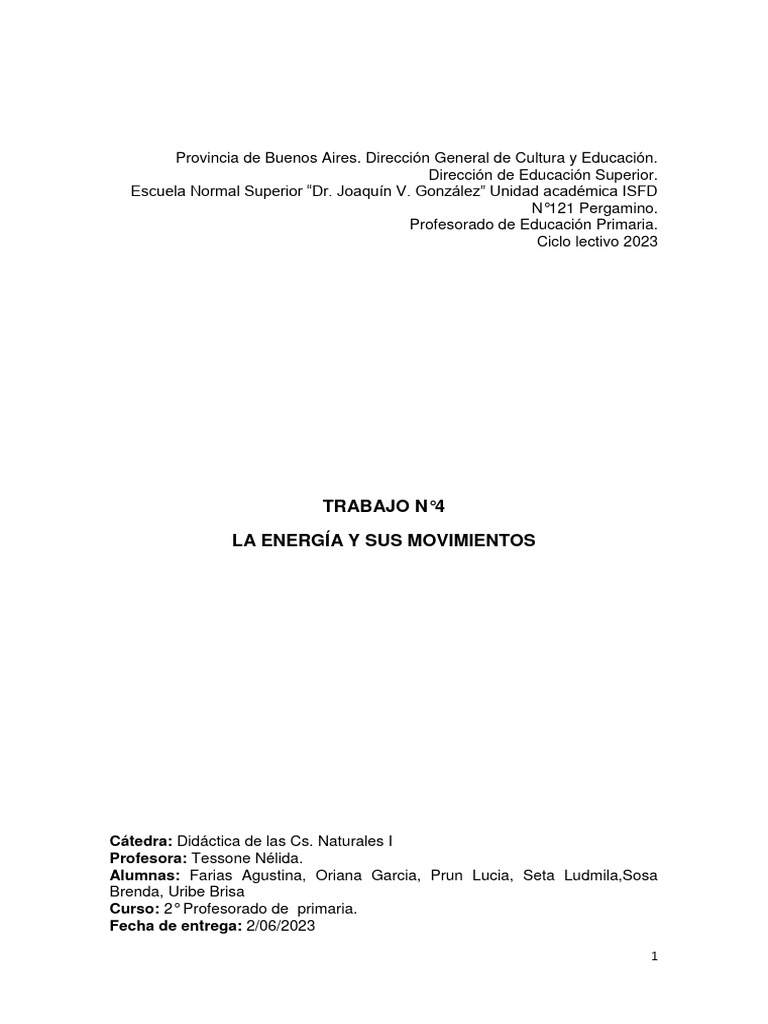 La Energía y Sus Movimientos - 230607 - 193211 | PDF | Energía ...