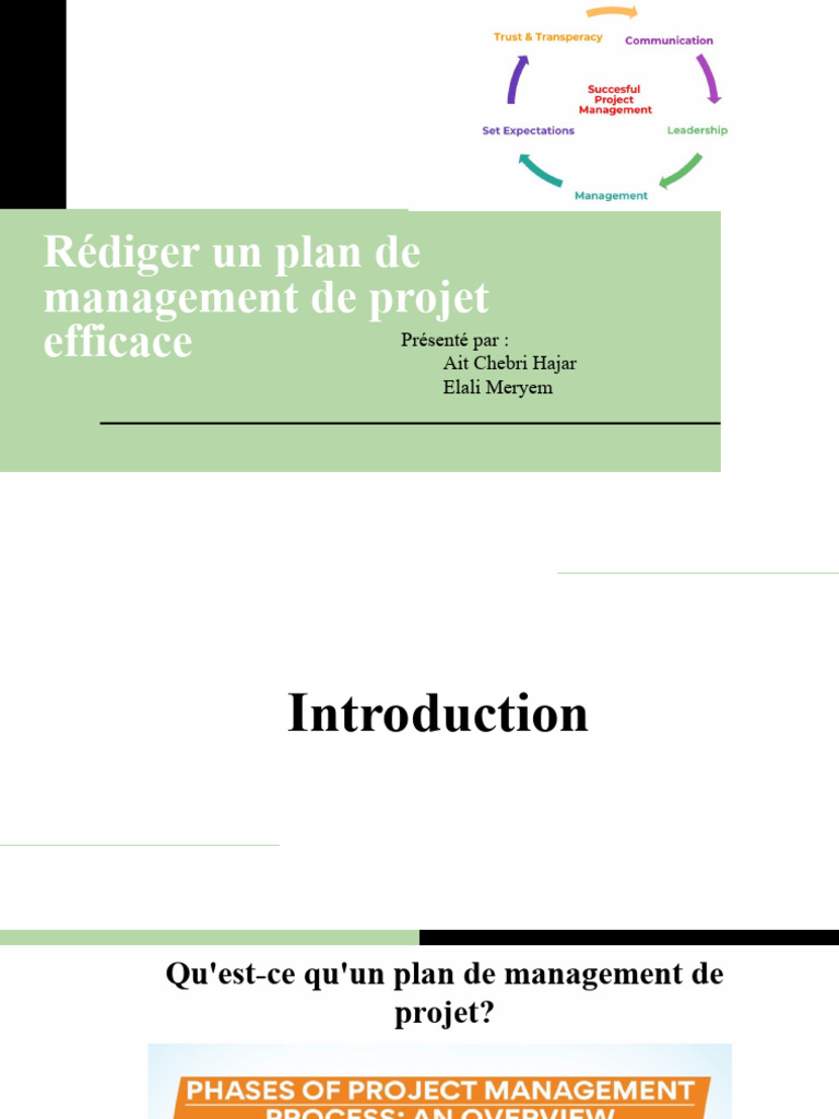 Rédiger un plan de management de projet | PDF | Gestion de projet | Projets