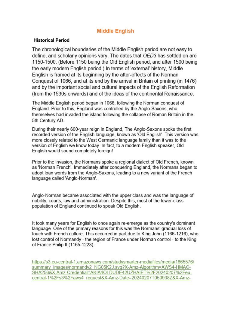 Middle English | PDF