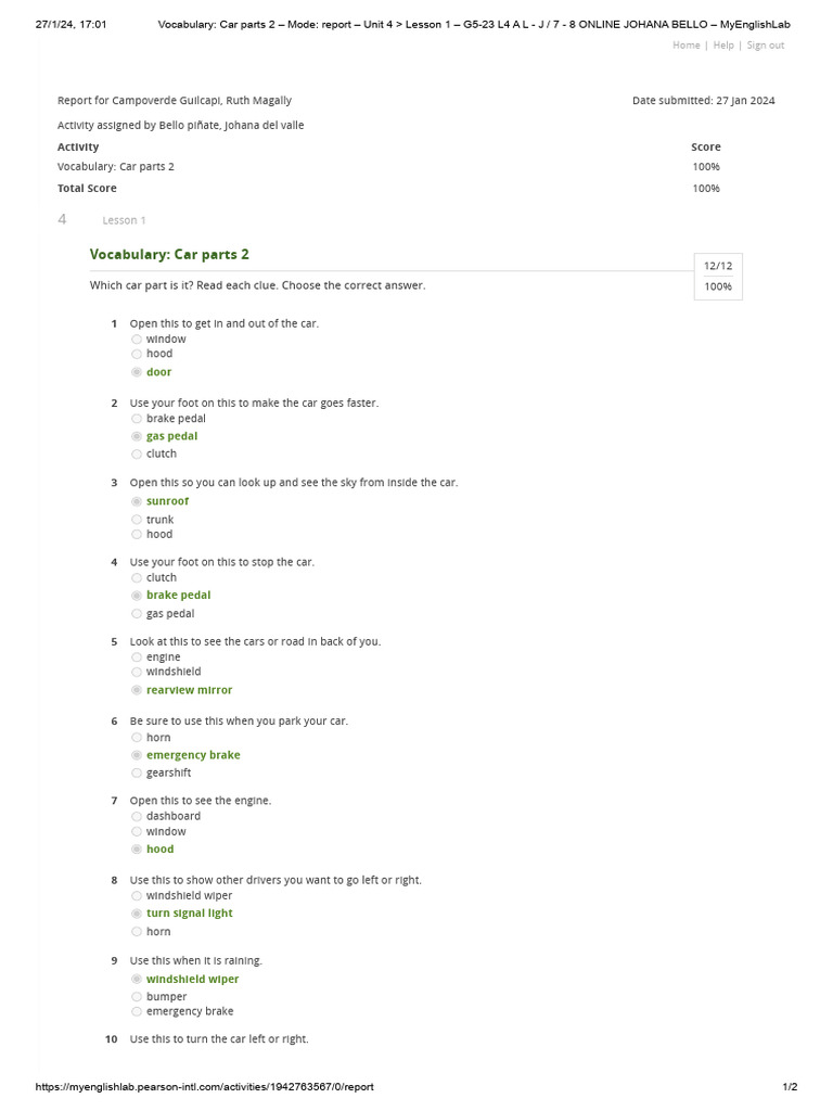 Deber Ruth 6 Unidad 4 | PDF | Vehicles | Motor Vehicle