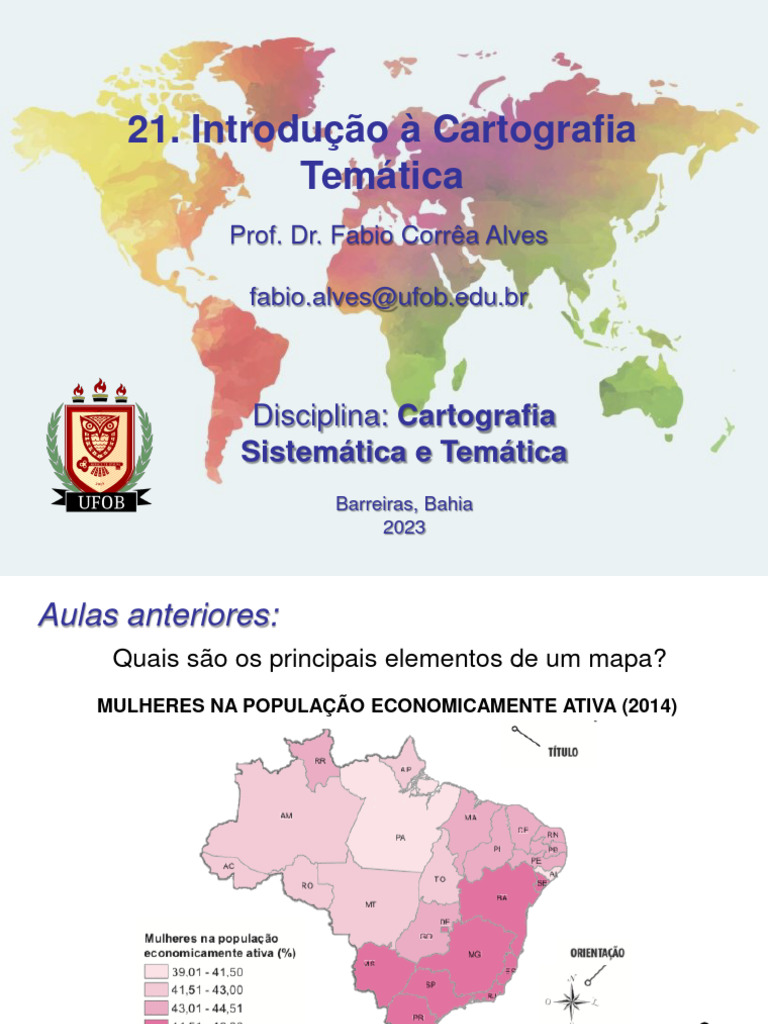 Aula 21 FCA Int Cartografia Tematica | PDF | Mapa | Cor
