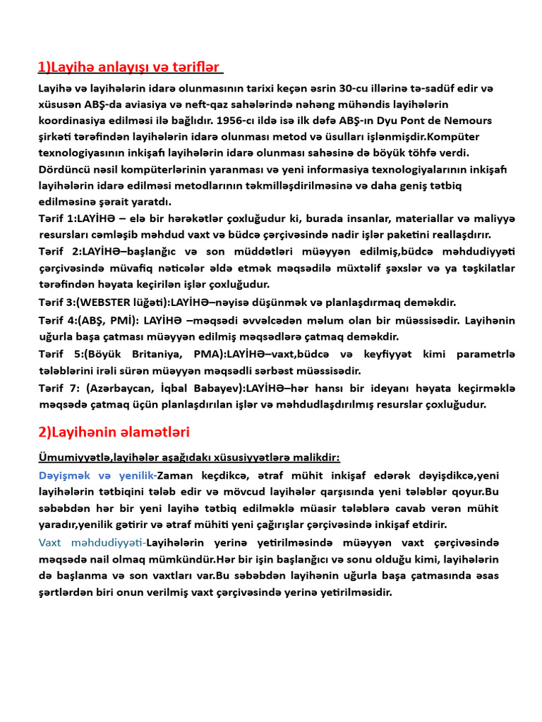 Layihe imtahan | PDF