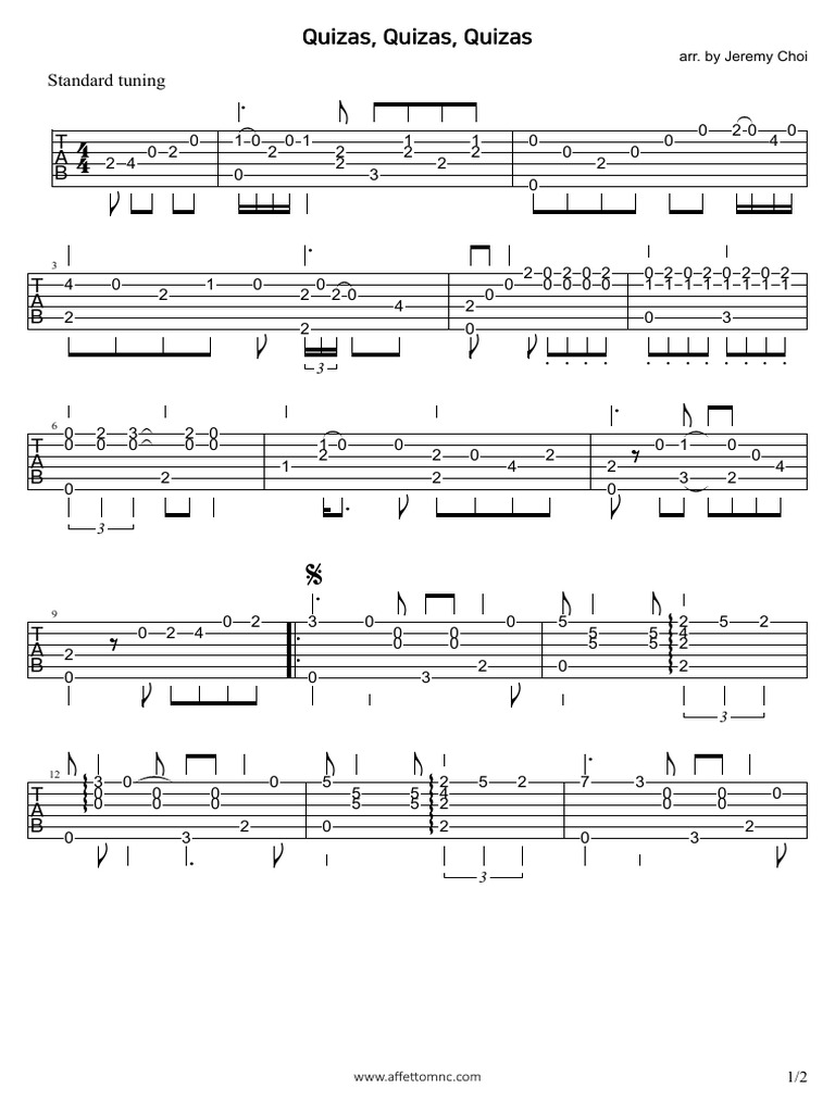 Tab Only - Quizas Quizas Quizas | PDF | Character Encoding | Encodings