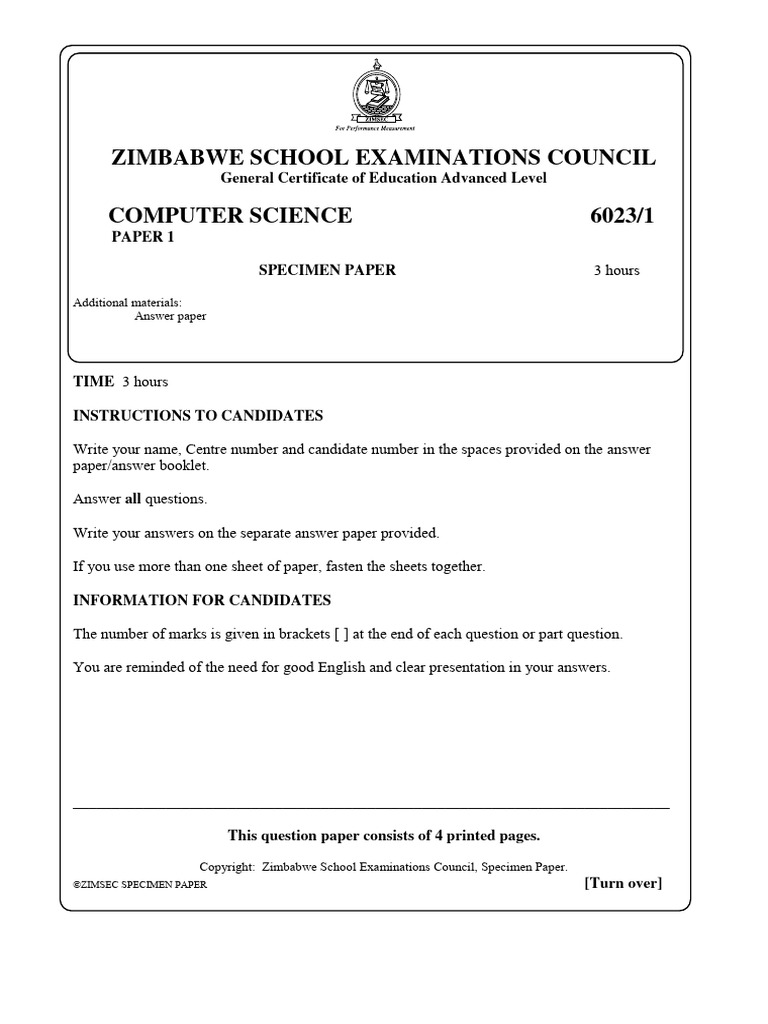 A-Levels Computer Science Exemplar | PDF | Information Technology | Computer Data