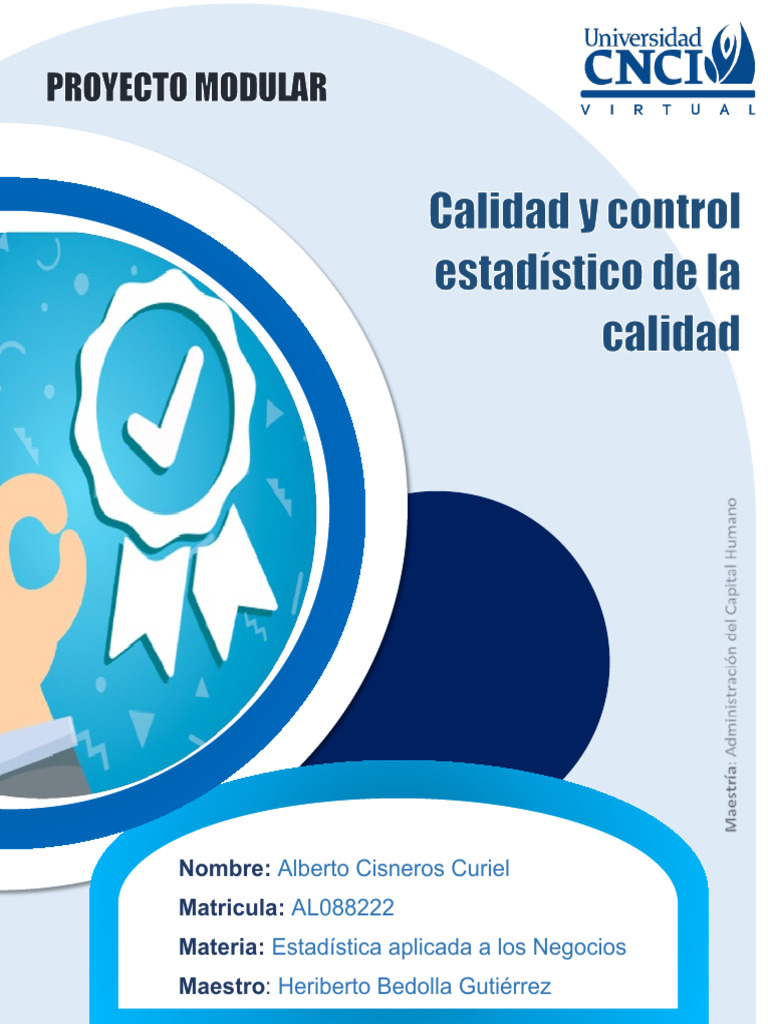Proyecto Modular - Calidad y Control Estadístico de La Calidad | PDF | Calidad (comercial ...