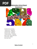 Mathematics SBA 2024 | PDF
