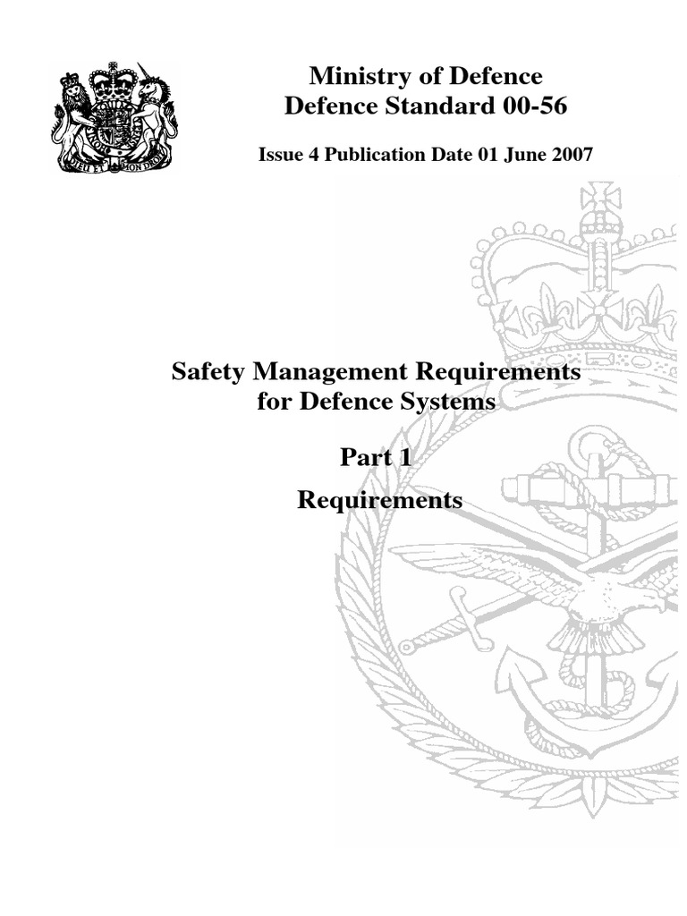 Defence Standard 00-56 | PDF | Risk | Risk Management